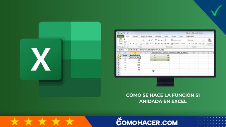 ¿Cómo se hace la función SI anidada en Excel? - Usa Excel con funciones ...